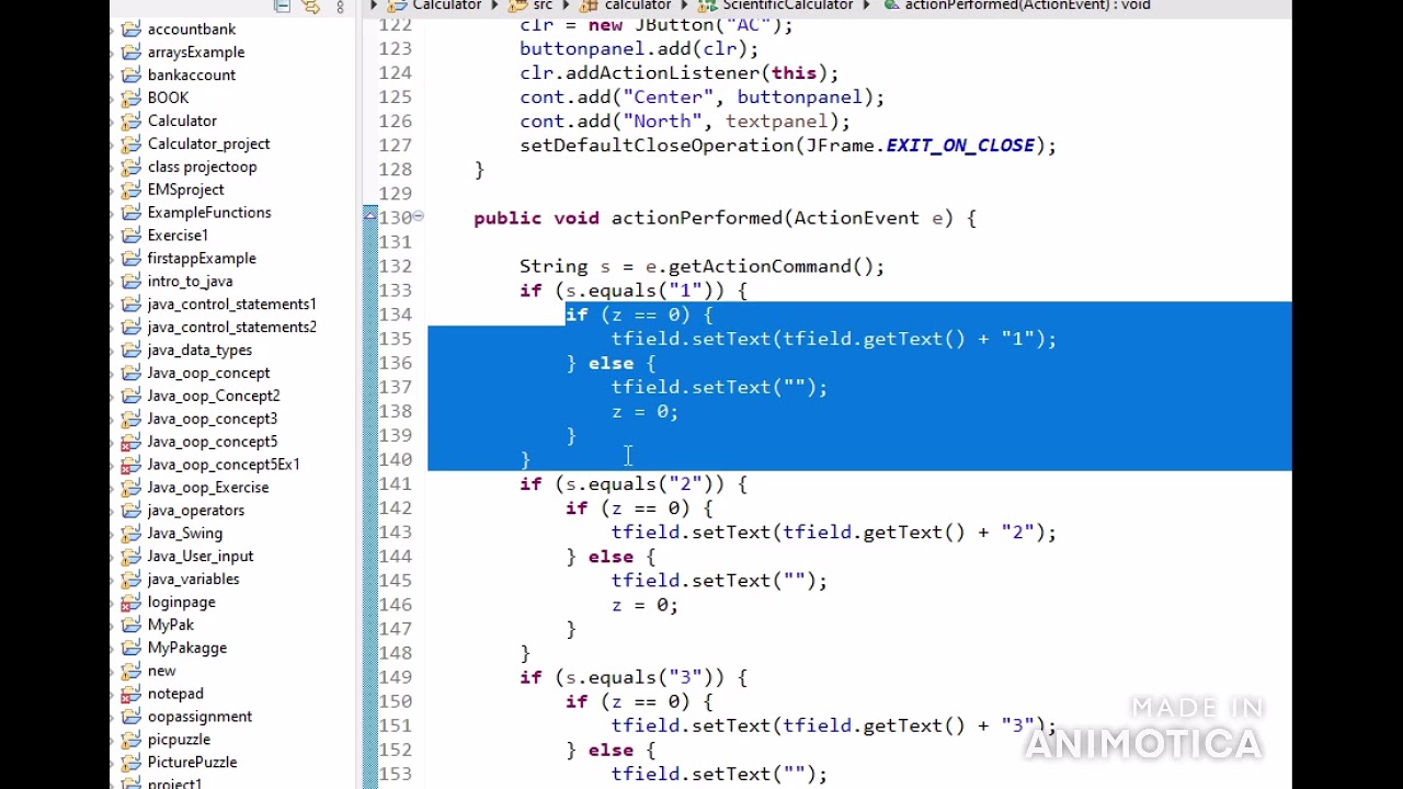 calculator in Java swing-18213