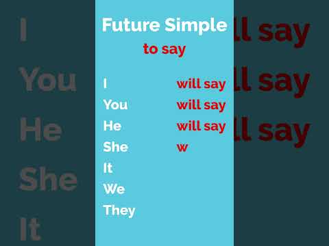 Future Simple - to say