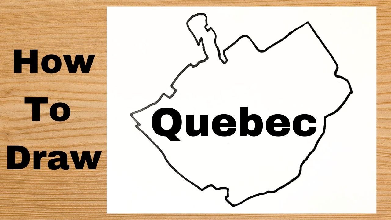 Drawing Québec Province Map - Canada