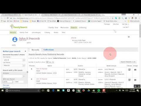 Step 3: How to Search for additional records from FamilySearch person page