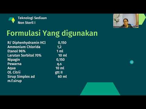Video Formulasi Bahan dari Sediaan Sirup