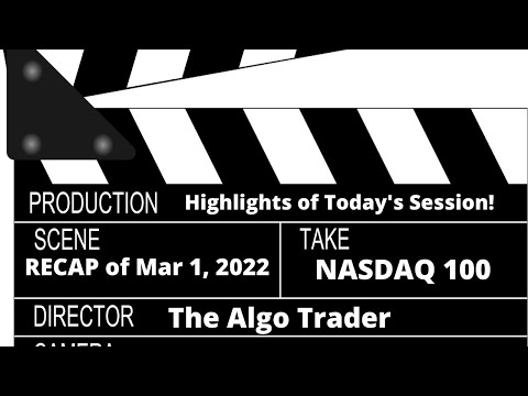 Recap of March 1, 2022 Live NASDAQ 100 Trading Session | Ai Trading Algo