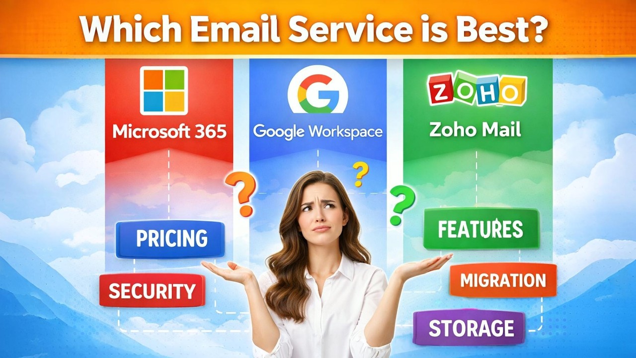 Which Business Email is Best? Microsoft 365, Google Workspace or Zoho | Cloud Email Comparison