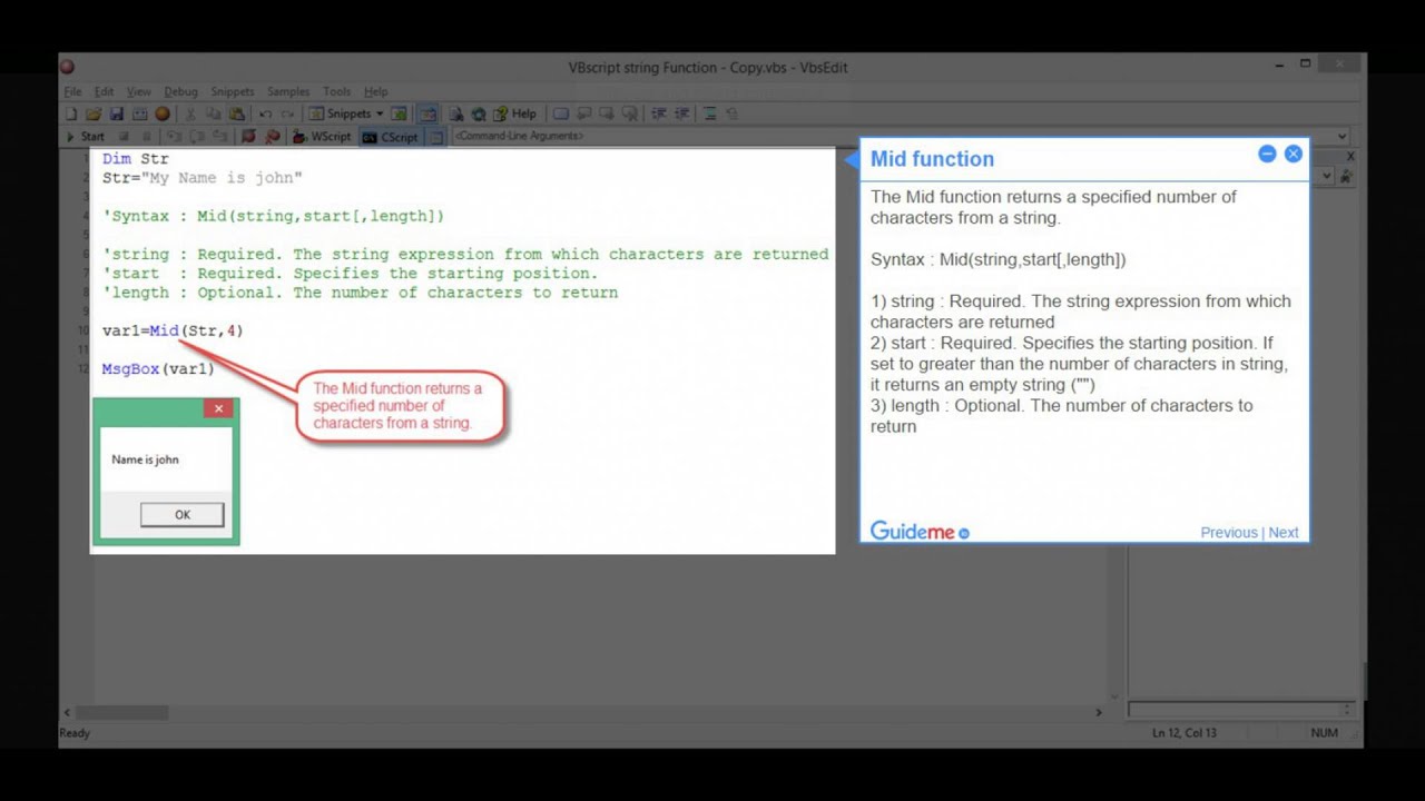 VBScript - String Functions
