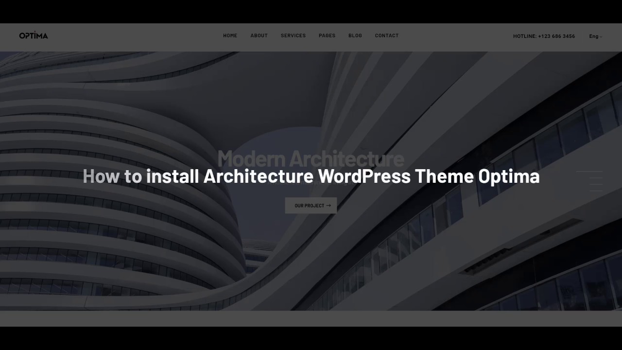 How to install Architecture WordPress Theme Optima