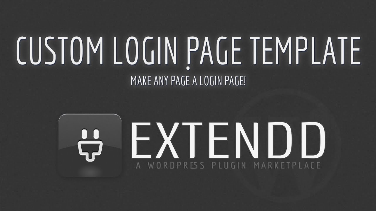 Custom Login Page Template