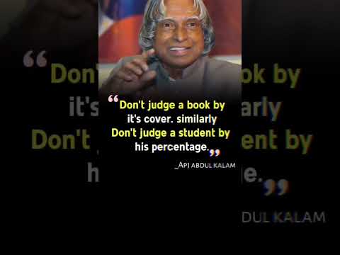 Don't Judge A Book By Its Cover || APJ Abdul Kalam Quotes || Student Quotes
