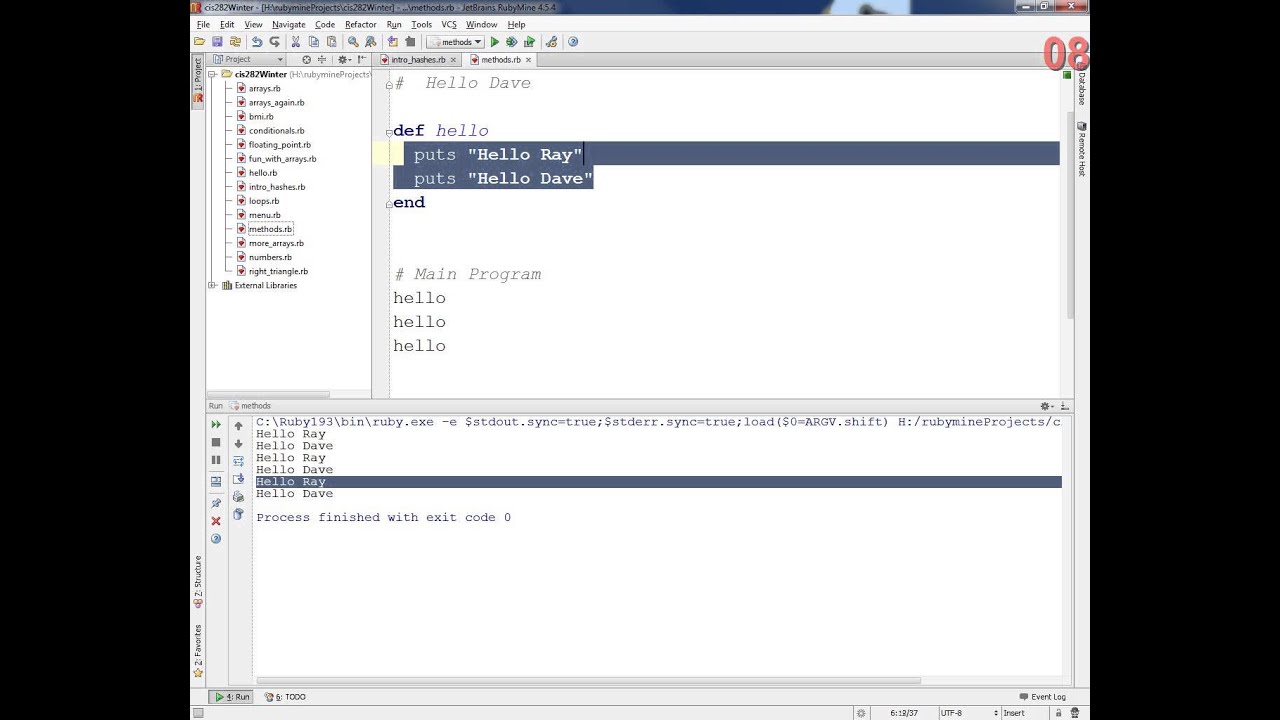 Intro to Ruby - Day 14 - Introduction to Methods