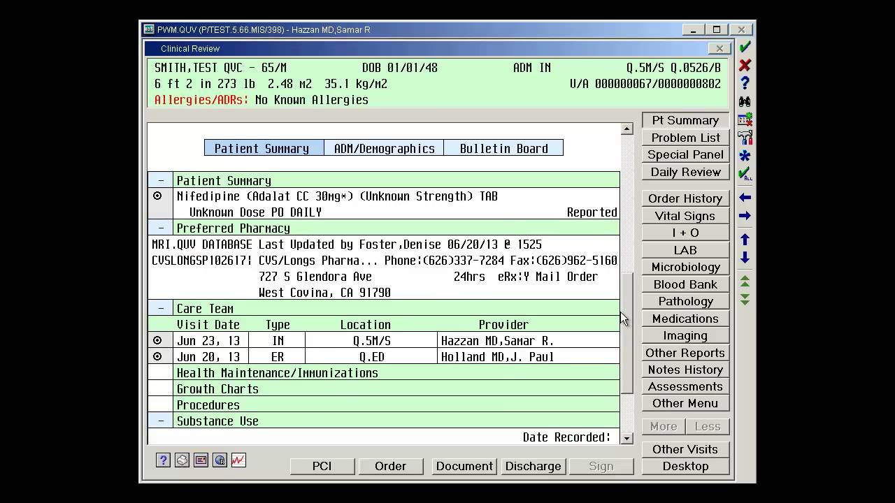 Review Patient Summary