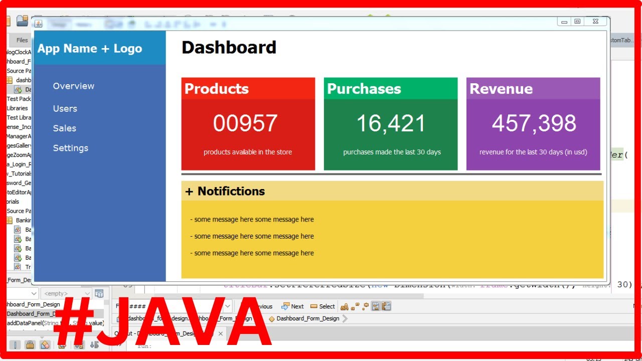 JAVA - How To Design Dashboard Form In Java Netbeans
