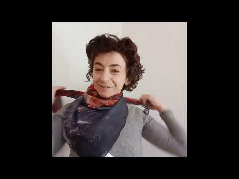 Unboxing of Abstract Art Silk Scarf printed with Contrado UK