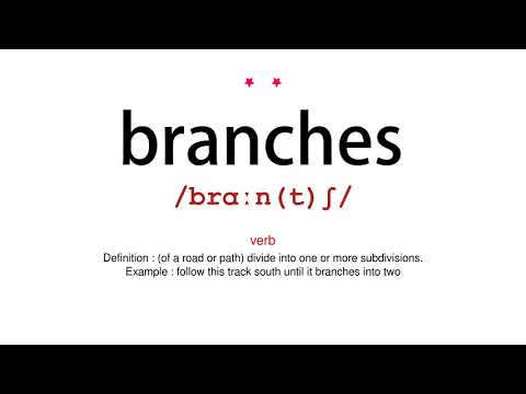 How to pronounce branches - Vocab Today