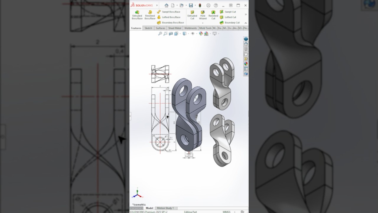 How to Design a Flange in #solidworks #shorts | Master CAD Studio #howto  #3ddesign #tutorial