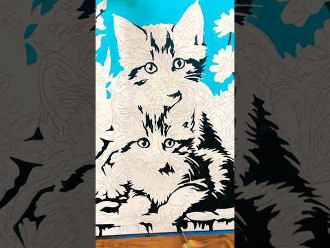 | How to draw cat🐱| kitten portrait😻 #ytshorts #shots #cat #art #drawing 🎨✍️