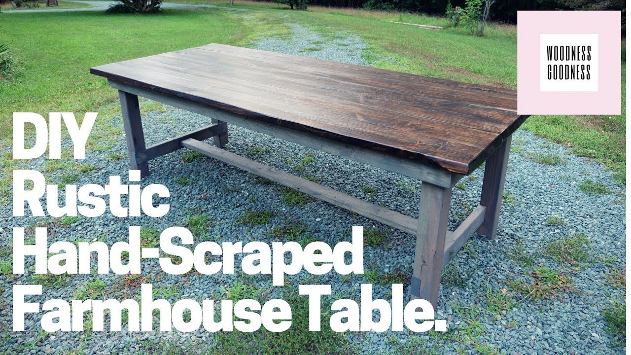 DIY Hand Scraped Farmhouse Table