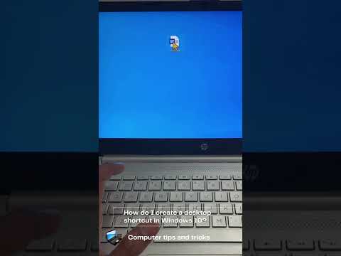 How do I create a desktop shortcut in Windows 10?