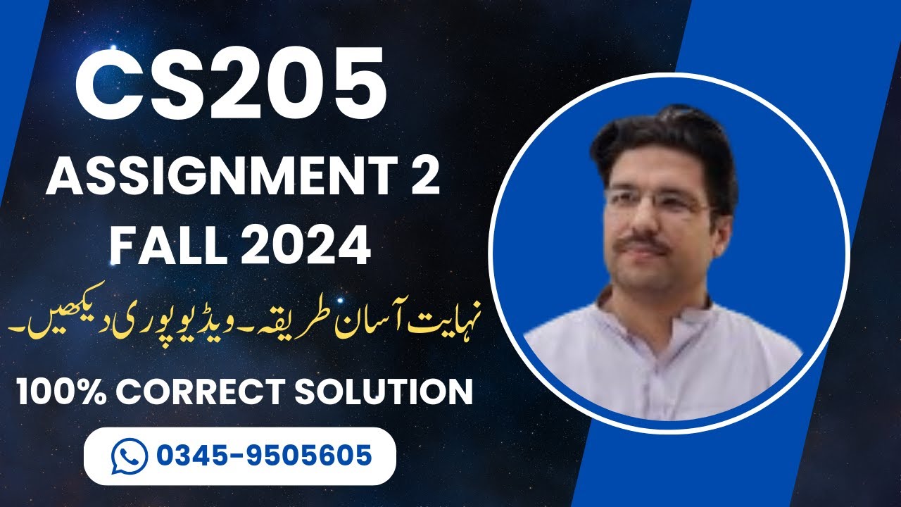 Cs205 Assignment 2 Solution Fall 2024 | CS205 Assignment 2 correction Solution Fall 2024