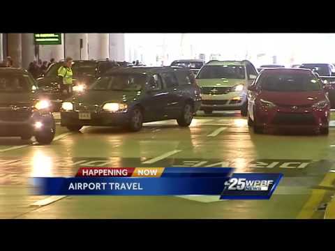 Busy travel day at PBIA
