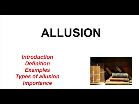 Allusion/figure of speech/biblical allusions/historical allusions/literary allusions