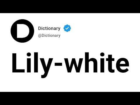 Lily-white Meaning In English