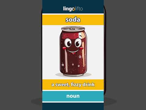 🇬🇧 Soda Meaning : Flash Card : Learn English Vocabulary