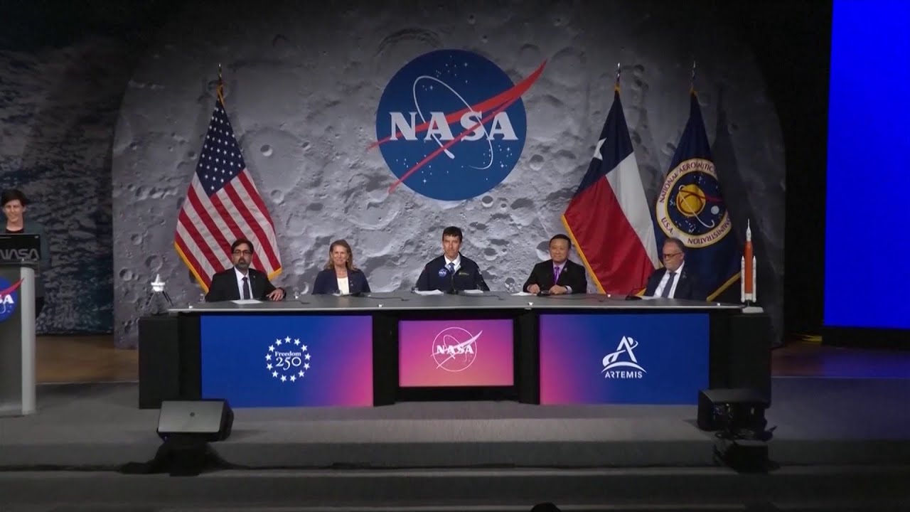 NASA full press conference after Artemis II landing and astronauts return to Earth after moon orbit
