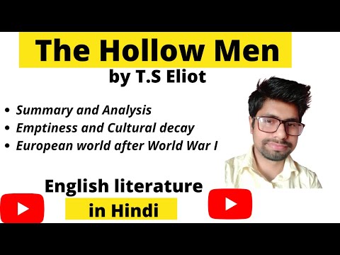 The Hollow Men by T.S Eliot summary in Hindi | Thinking Literature | UGC-NET English | Tutorial