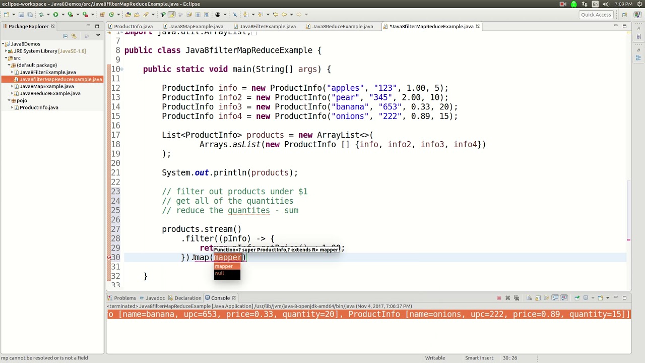 Java 8 streams map filter reduce combined tutorial