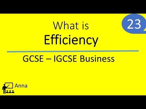 Efficiency GCSE Business Revision