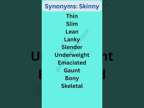 Synonyms: Skinny | Learn English Vocabulary