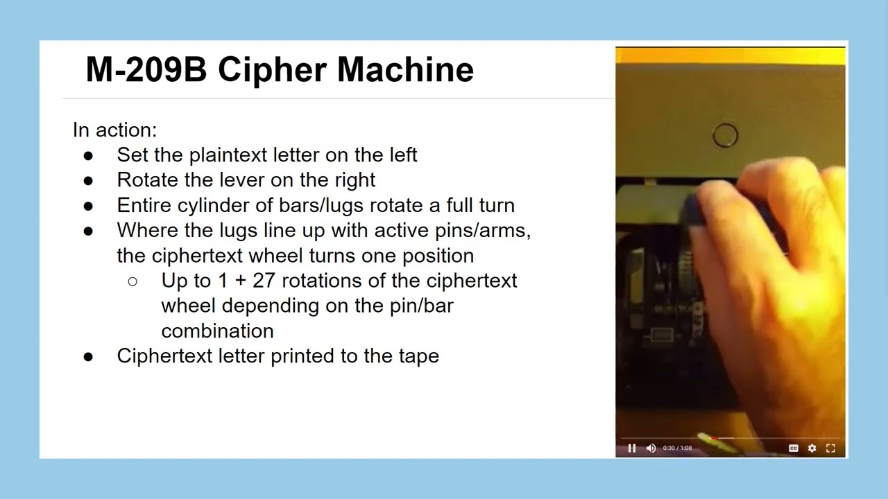 Lesson 18: Mechanical Cipher Machines