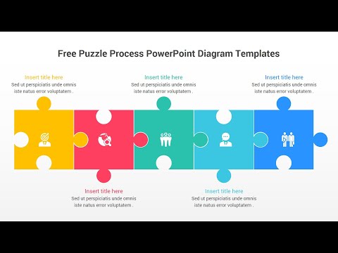 Puzzle Process PowerPoint Diagram Template. Free Slide | Free template | Free Infographics