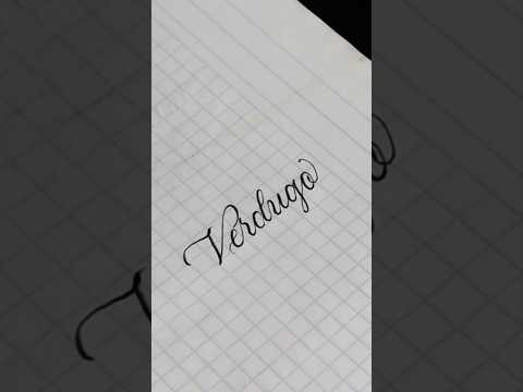 Verdugo Letra Cursiva Elegante #verdugo #calligraphy #caligrafia #letrabonita #letracursiva