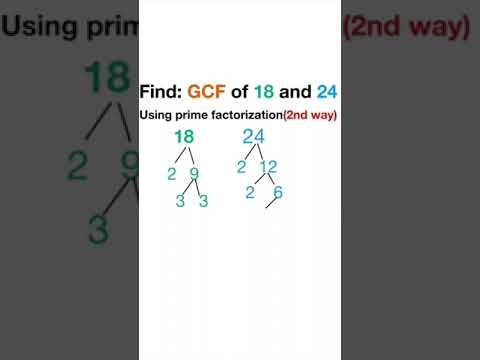 How to find GCF | finding the Greatest Common Factor using factor tree| Finding HCF #shorts