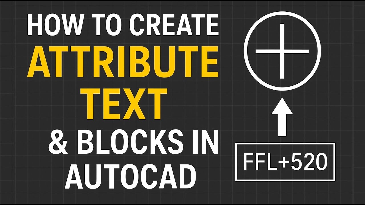 How to Create Attribute Text & Blocks in AutoCAD | Step-by-Step Tutorial