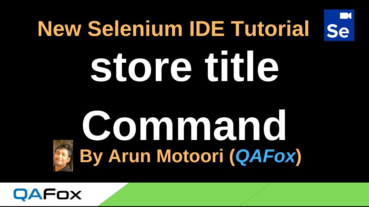 New Selenium IDE - Part 73 - store title Command