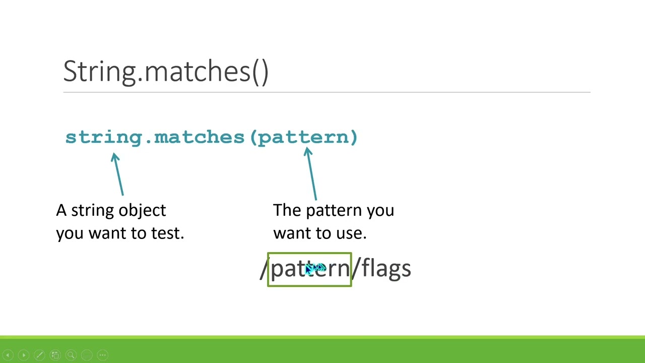 Basic Regular Expressions 6 - Java: String.matches() Method