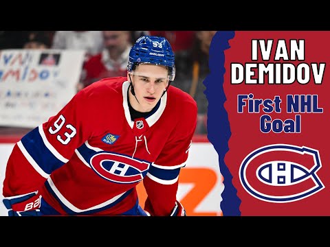 Ivan Demidov #93 (Montréal Canadiens) first NHL goal Apr 14, 2025