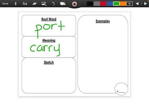 Port and Spect Root Words