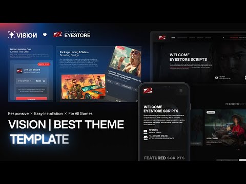 VISION Theme: Revolutionary UI/UX Design for FiveM Tebex Stores | #1 Premium Store Theme