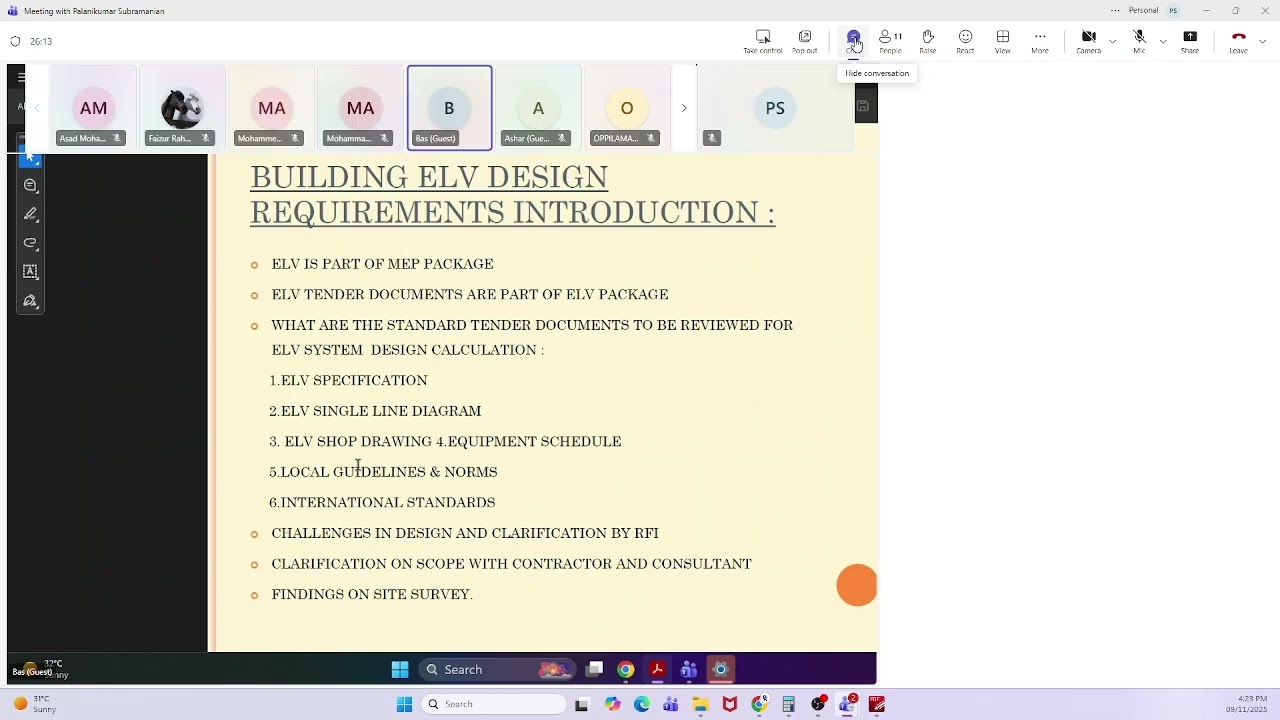 ELV System design Overview