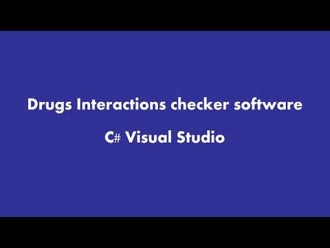 Drugs interactions checker-Software showcase