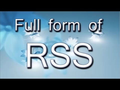 Full Form Of RSS
