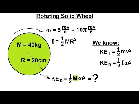 Physics 8.5 Rotational Kinetic Energy (1 of 19) Rotating Solid Disk