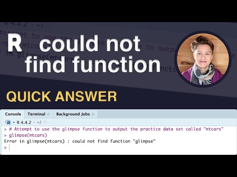 R Error - Could not find function