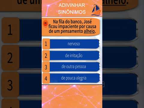 Sinônimo na fila do banco | quiz teste de português | #shorts