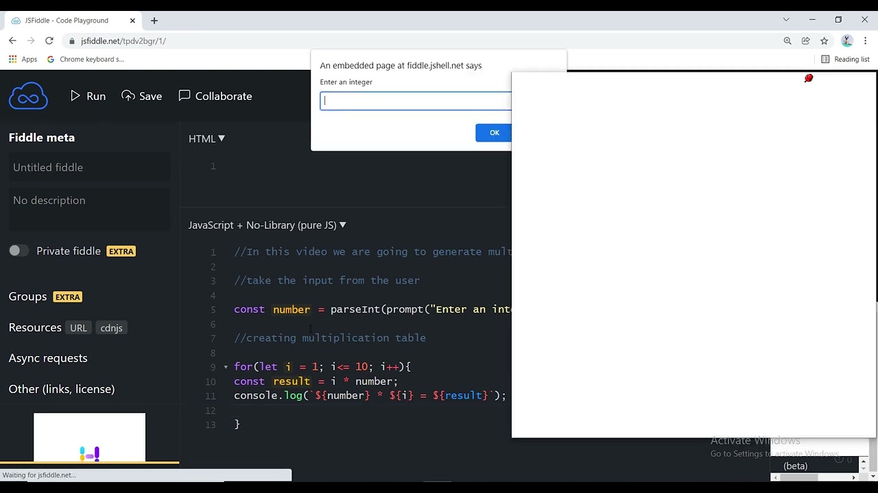 JavaScript Program to Display the Multiplication Table | Celotek