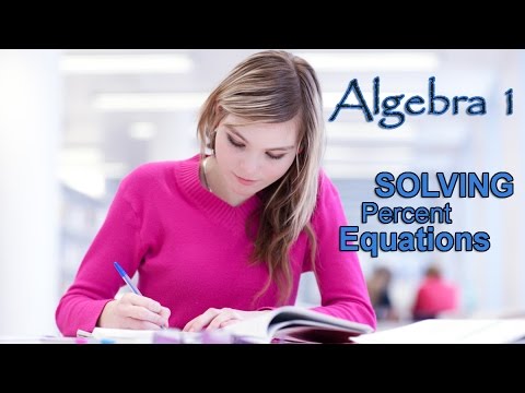 Algebra 1 Percent Problems: What percent of 55 is 34? (Quick Math Videos)