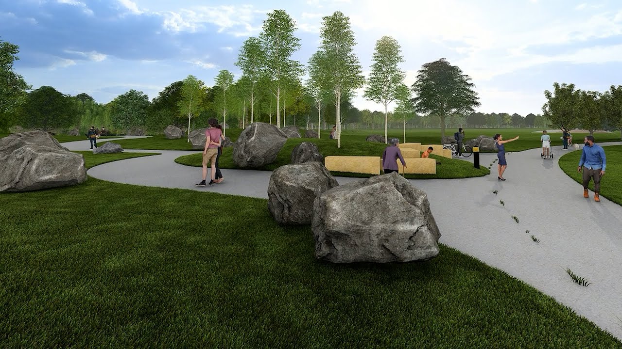 Moore Engineering- River's Edge Landscape Architecture Rendering Fly Through