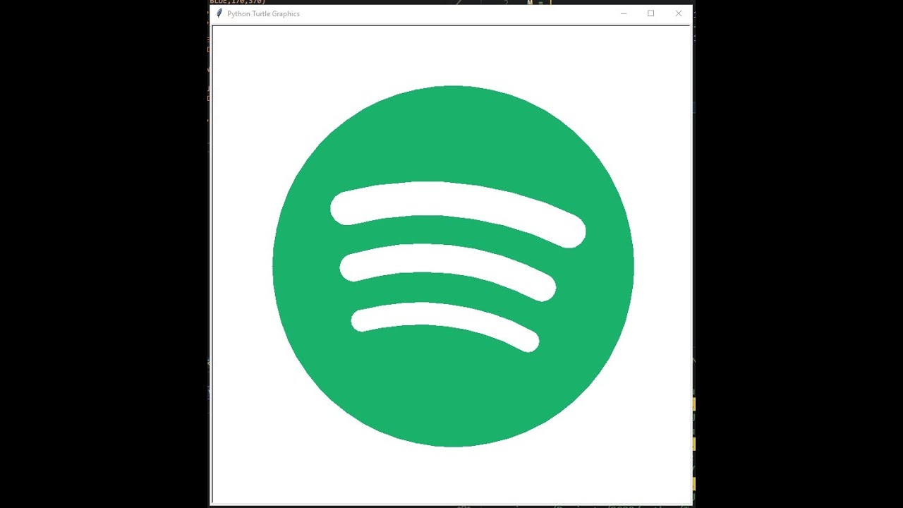 Spotify Logo - Python Turtle Graphics Drawing